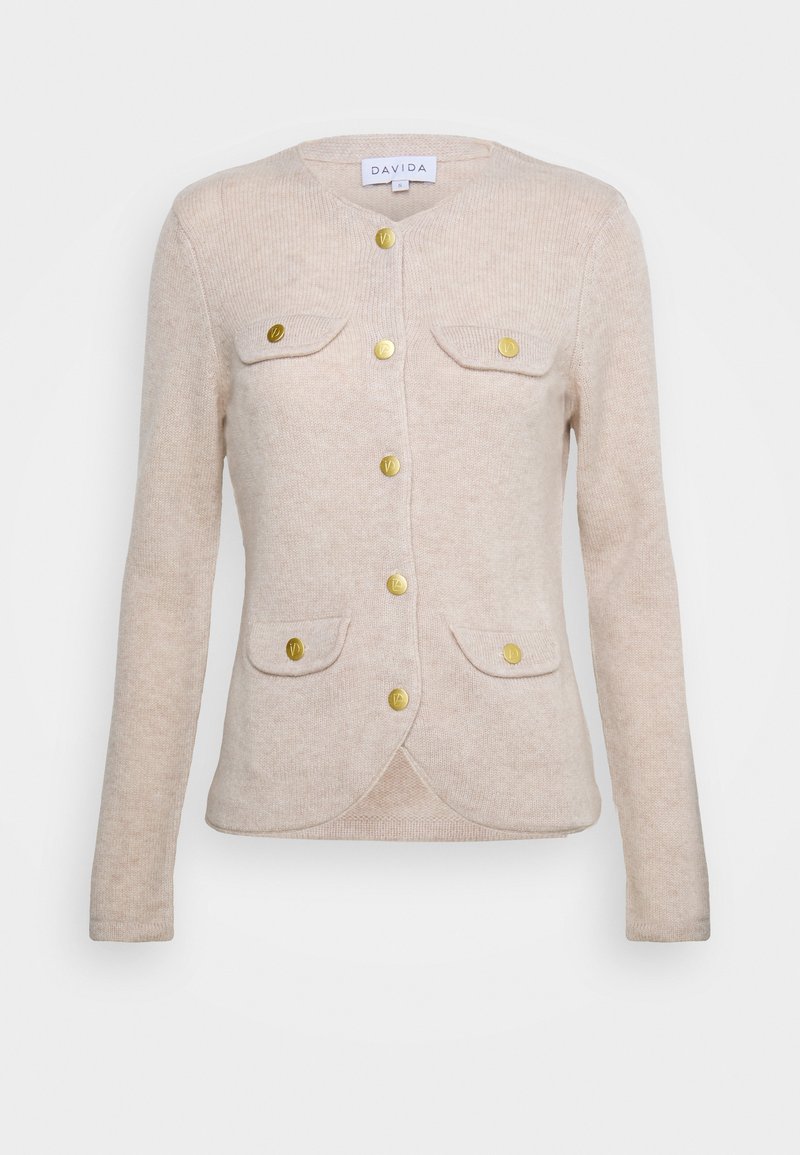 Davida Cashmere JACKET - Strickjacke - light beige/beige - Zalando.de