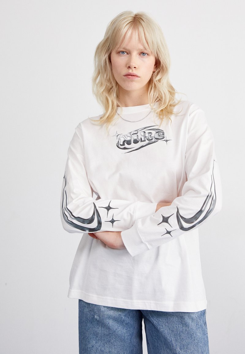 Nike Sportswear DANCE BF - Top s dlouhým rukávem - white/bílá - Zalando.cz