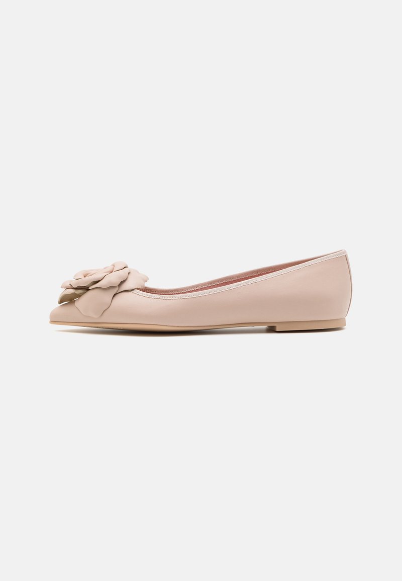 Pretty Ballerinas Ella Ballet Pumps Nude Glitter Nude Uk