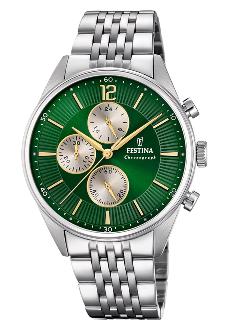 Festina TIMELESS - Chronograph watch - green/silver-coloured - Zalando.ie