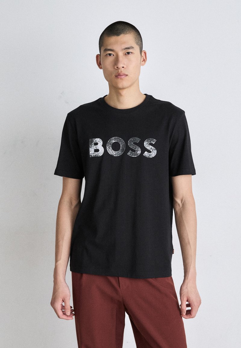 BOSS Print T-shirt - black - Zalando.ie