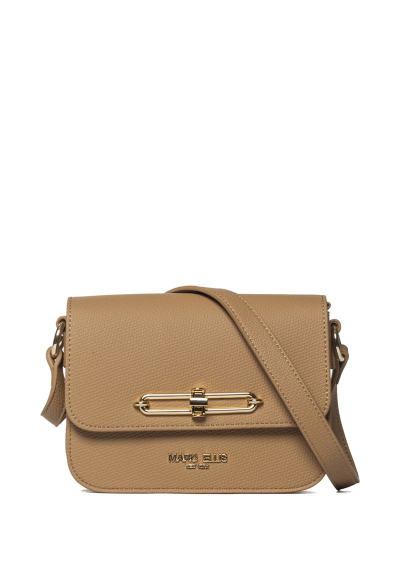 Marc Ellis Cross body bag - leather and light gold/brown - Zalando