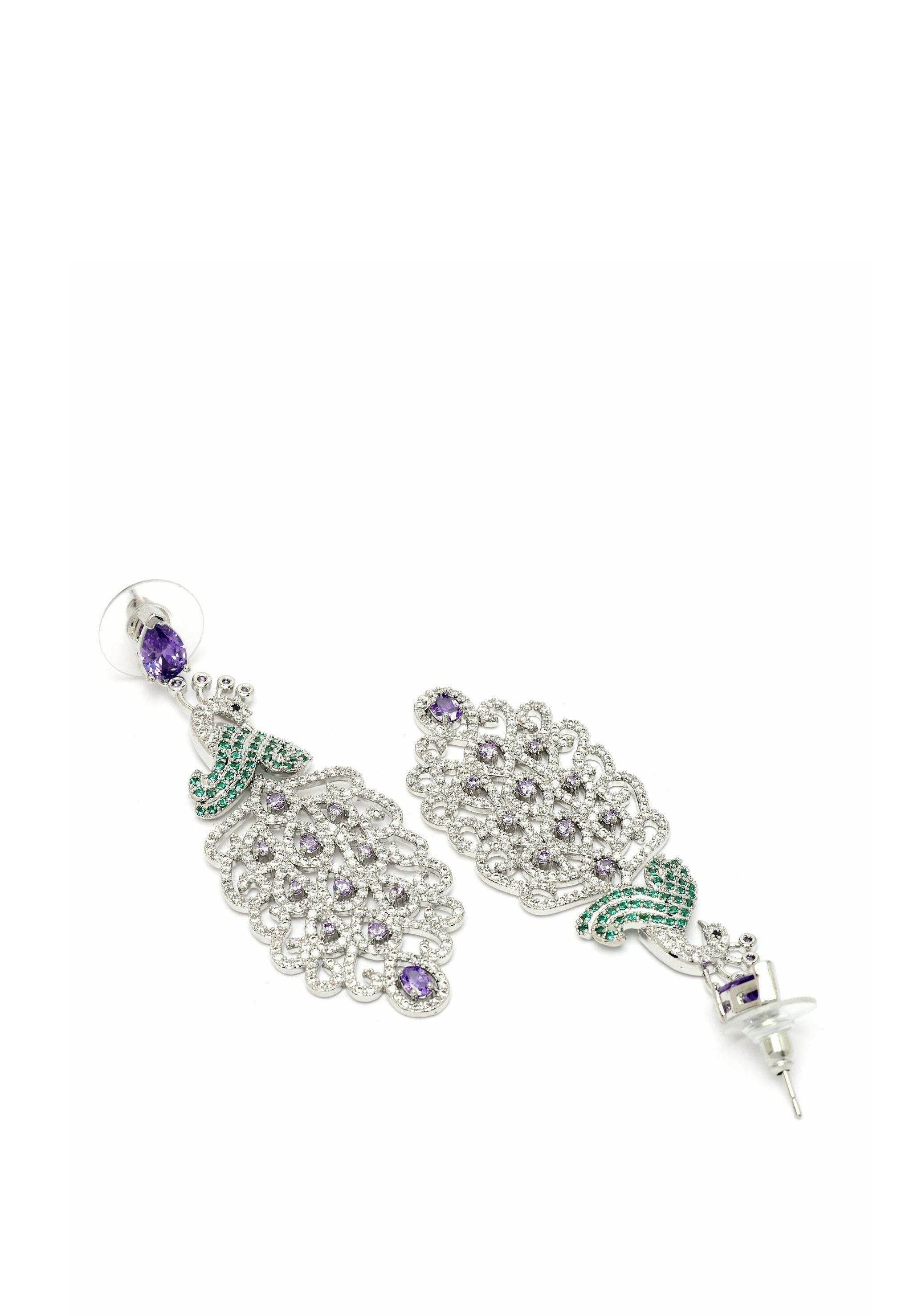 Peacock drop earrings store