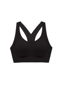 OYSHO COMPRESSIVE - Medium support sports bra - black - Zalando