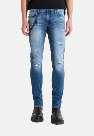 Antony Morato "KARL" CROPPED FIT SKINNY JEANS IN BLACK STRETCH DENIM ...