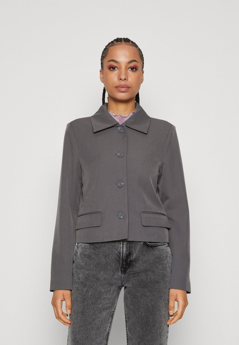 ONLY ONLHELENE JACKET - Summer jacket - medium grey melange/mottled ...