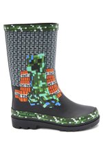 Next Wellies - minecraft black green/dark grey - Zalando