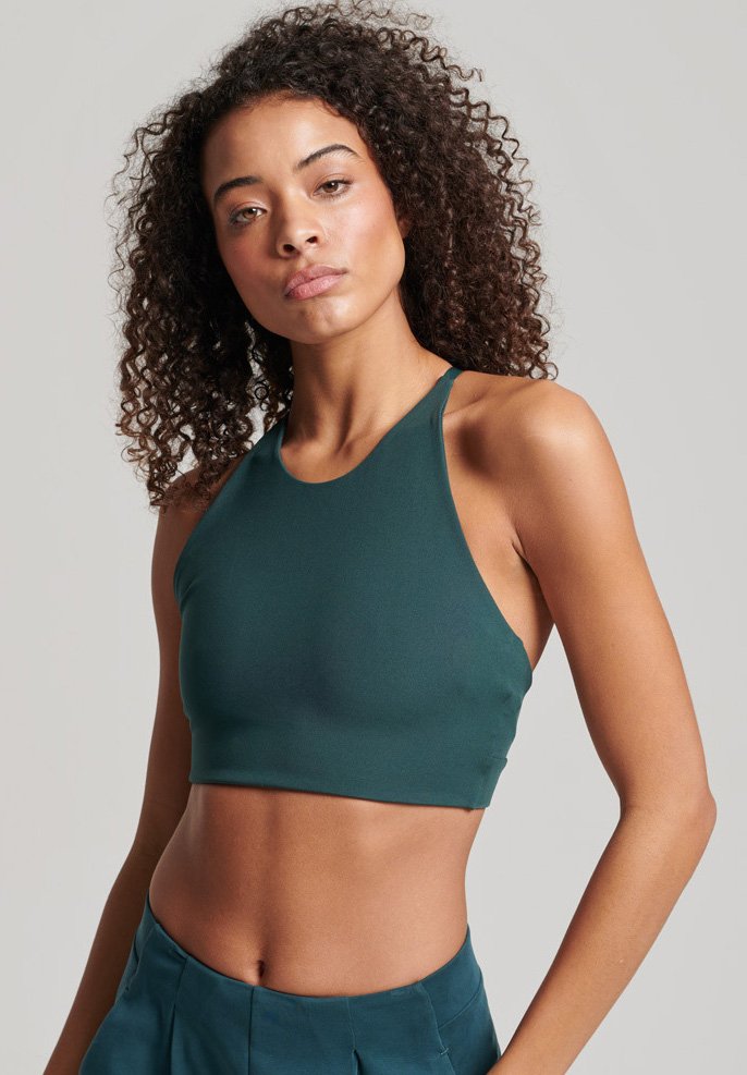 Superdry OPEN BACK CROP - Top - eagle green/verde - Zalando.es