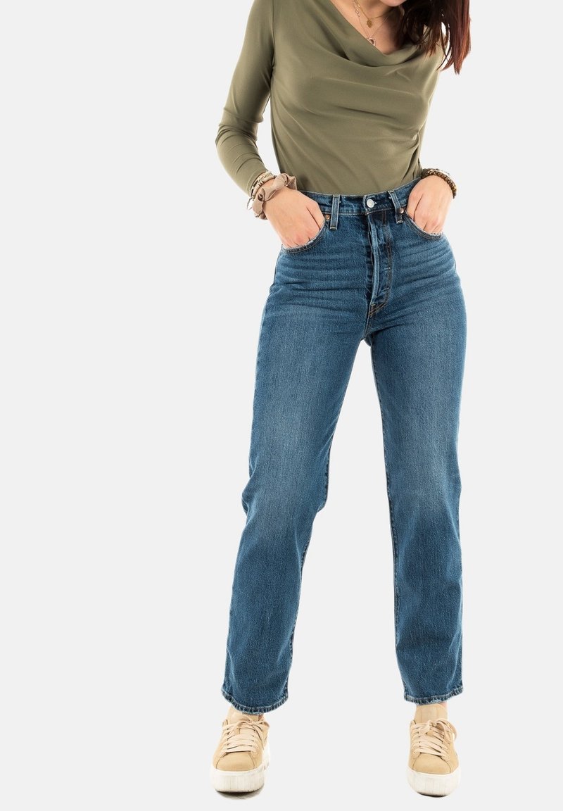 Levi's® RIBCAGE STRAIGHT ANKLE - Jeans Straight Leg - valley view/stone ...