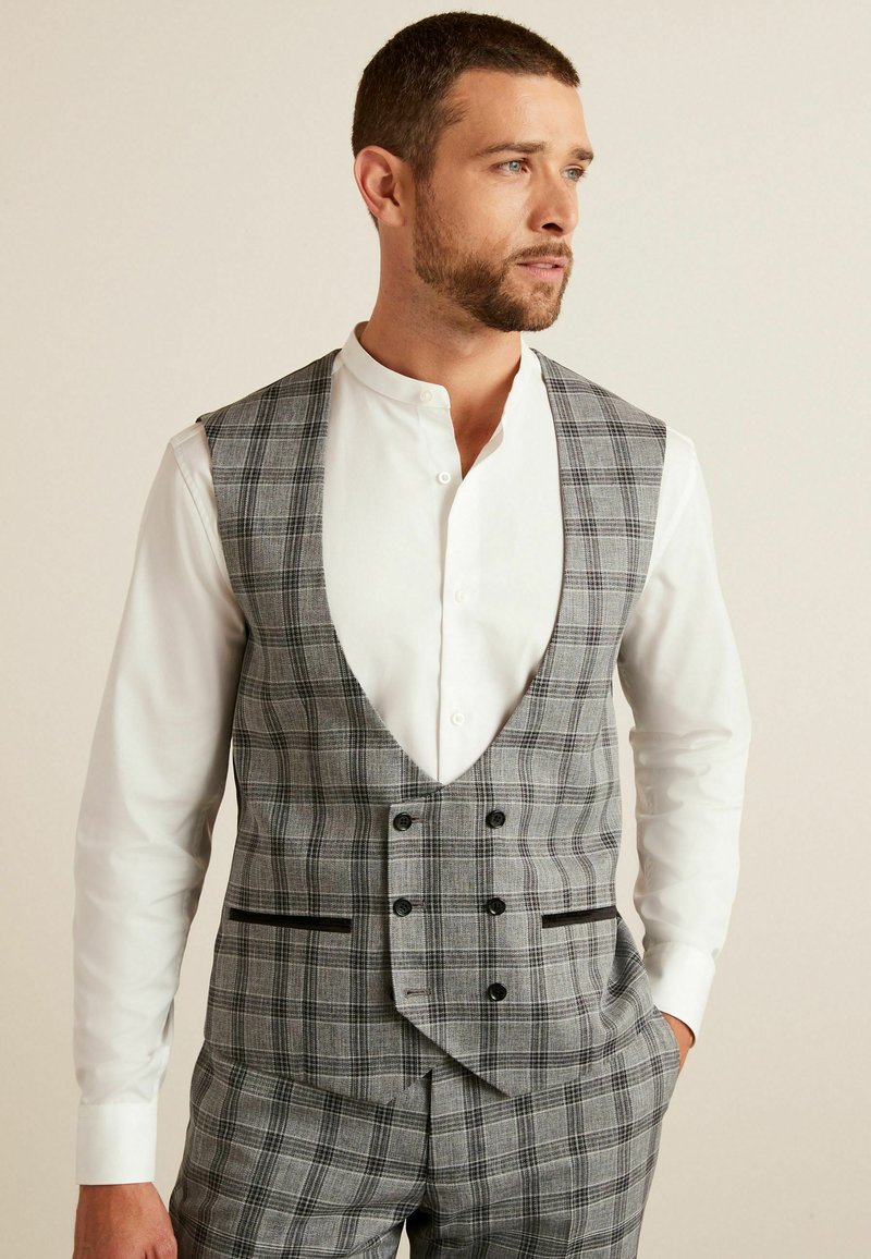 Next CHECK SUIT: WAISTCOAT - Weste - grey/grau - Zalando.ch