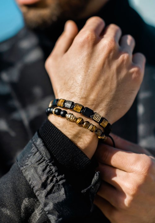 GT collection SINGLE BEAD - Rannekoru - brown/ruskea - Zalando.fi