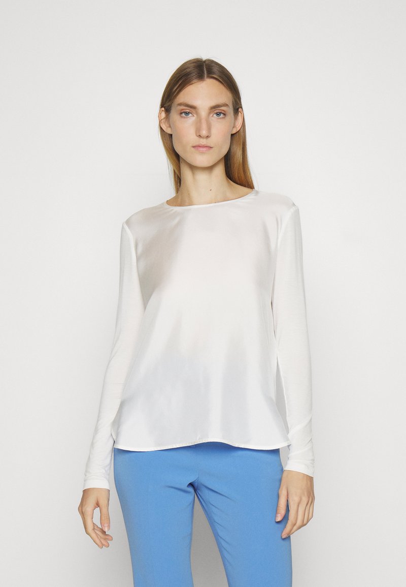 Max Mara Leisure SCRIGNO - Long sleeved top - bianco/white - Zalando.co.uk