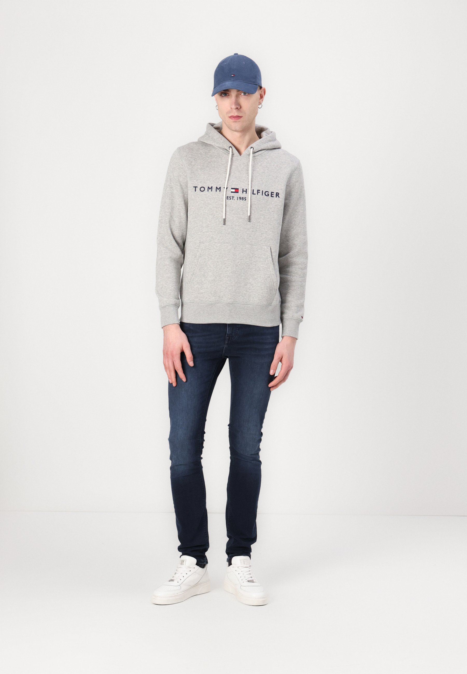 Tommy Hilfiger CORE LOGO HOODY Kapuzenpullover grey hellgrau meliert Zalando