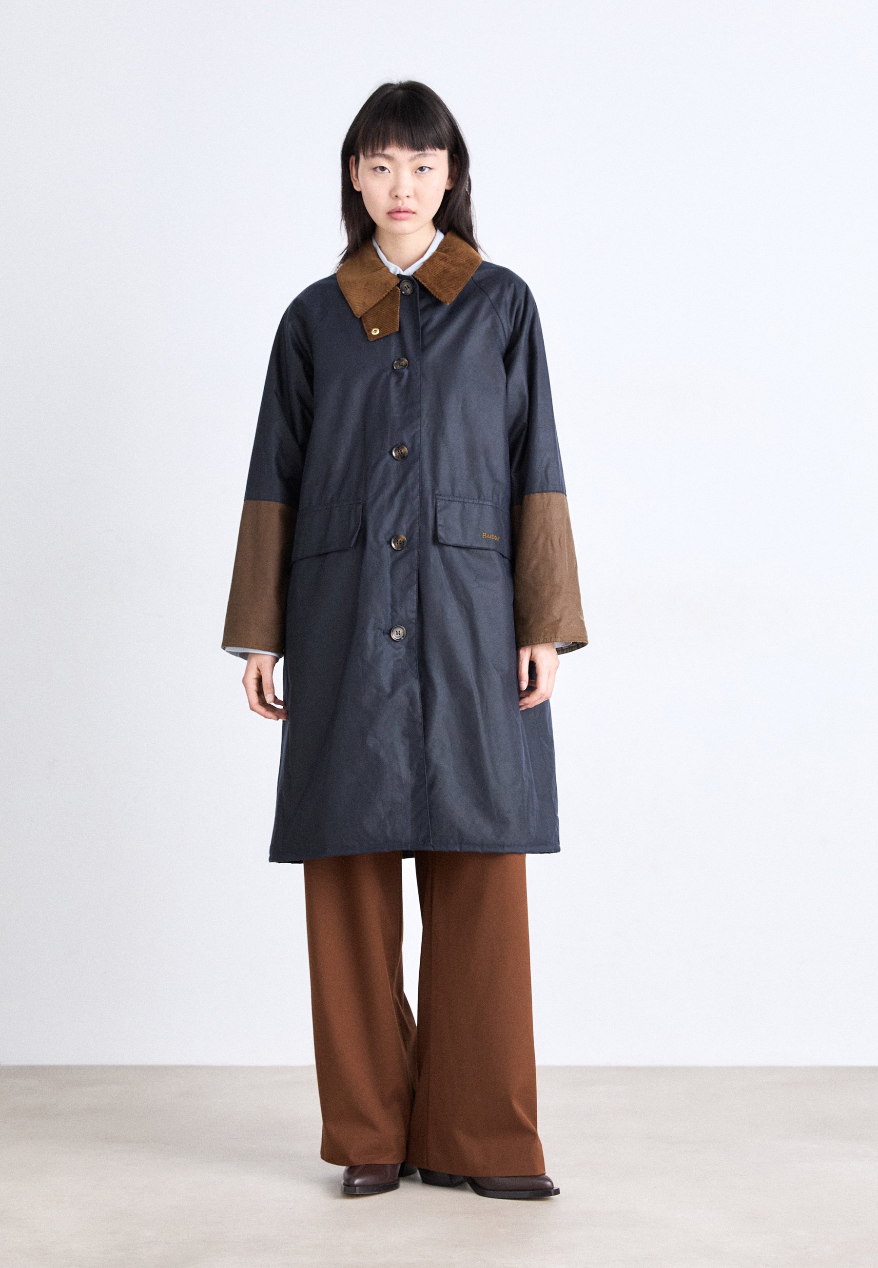 Barbour MARION WAX JACKET Parka royal navy dress tartan dunkelblau Zalando