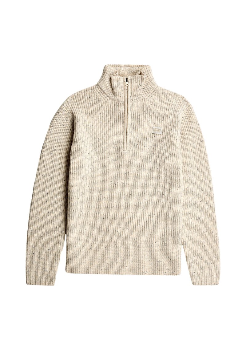 G-STAR HALF ZIP - Strickpullover - beige - Zalando