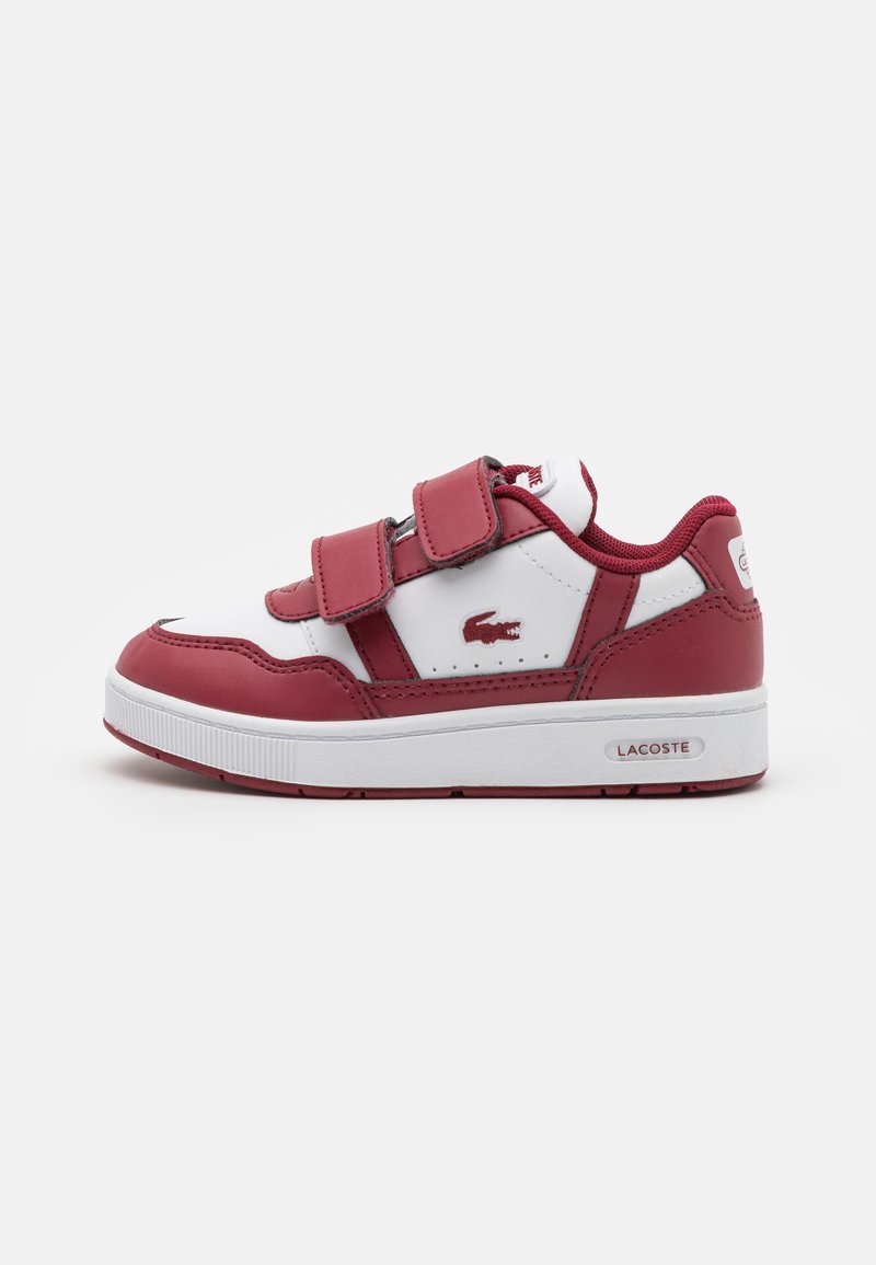 Lacoste T-CLIP INFANTS TRAINERS - Zapatillas - white/bordeaux/blanco - Zalando.es