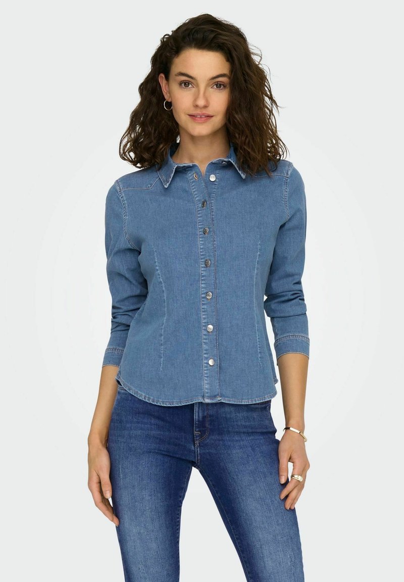 ONLY LANGARMHEMD - Chemisier - medium blue denim/denim bleu - ZALANDO.FR