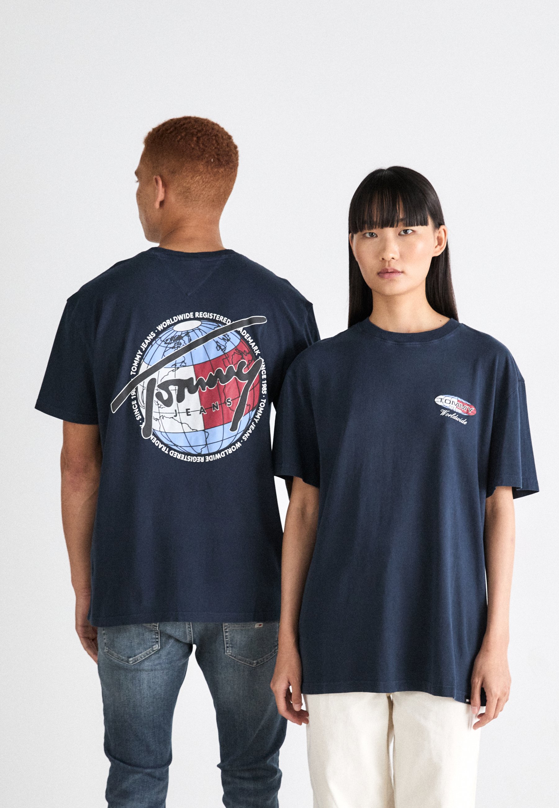 Tommy Jeans EXPEDITION GLOBE TEE UNISEX T Shirt print dark night navy dunkelblau Zalando