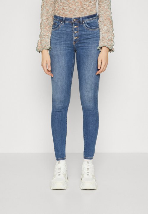 ONLY ONLBLUSH BUTTON - Jeans Skinny Fit - dark blue denim/dark-blue ...