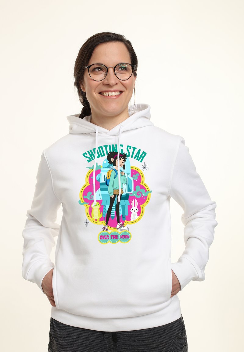 Henry Tiger OVER THE MOON SHOOTING STAR - Kapuzenpullover - white/weiß ...