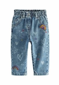 Next HEART & RAINBOW PRINT - REGULAR FIT - Blugi drepți - denim ...