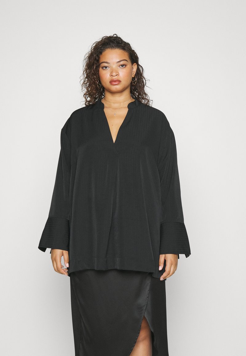 Object Curve OBJALBI TUNIC - Blouse - black - Zalando.de