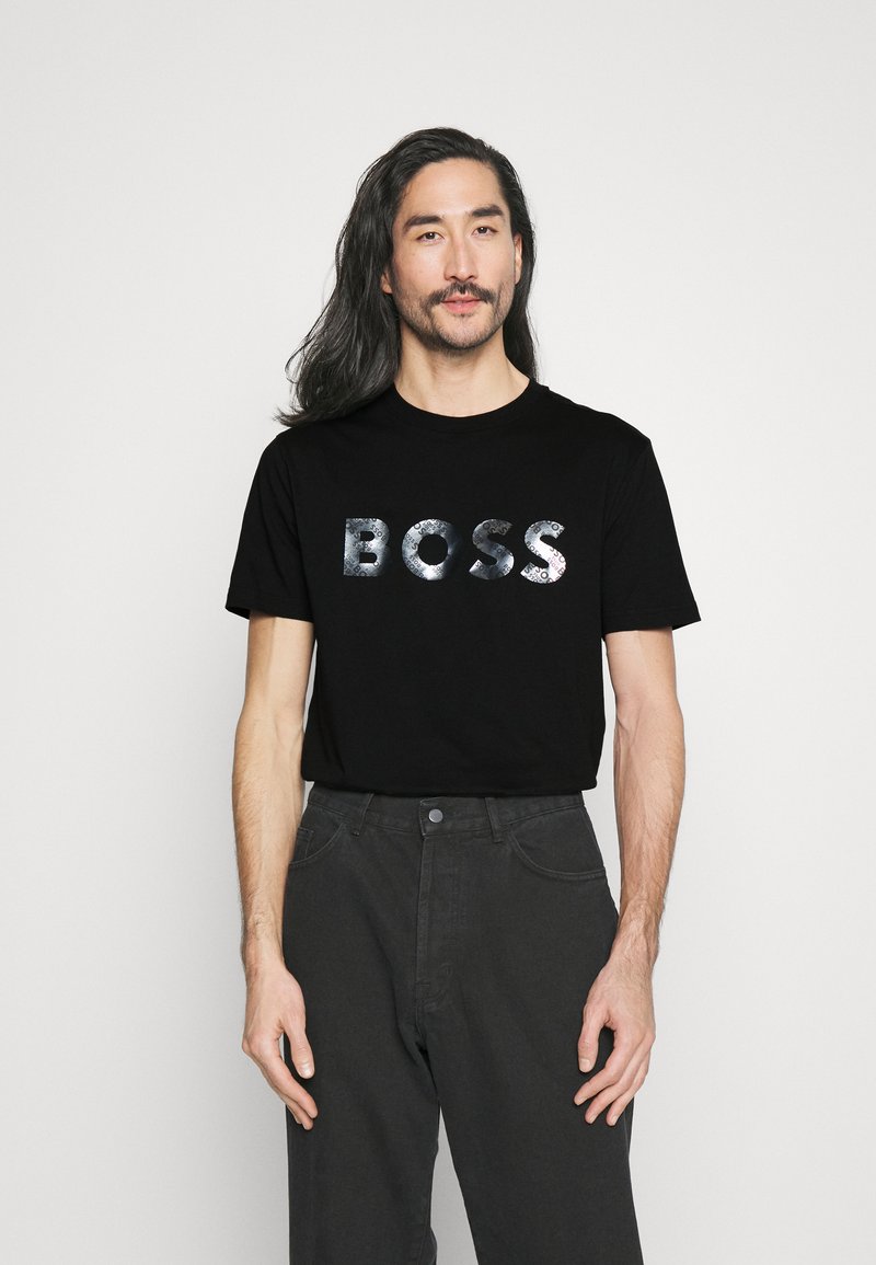 BOSS TEE - Print T-shirt - black - Zalando.de