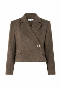 mbyM IVA - Blazer - chocolate martini melange/brun - Zalando.dk