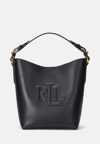 Lauren Ralph Lauren LEATHER MEDIUM WITLEY BUCKET BAG - Kabelka - black/černá - Zalando.cz