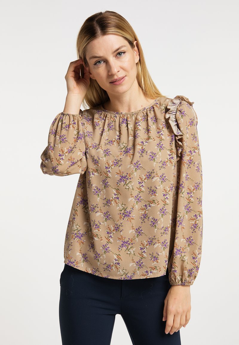 usha USHA QISHA - Blouse - beige mehrfarbig/beige - ZALANDO.FR