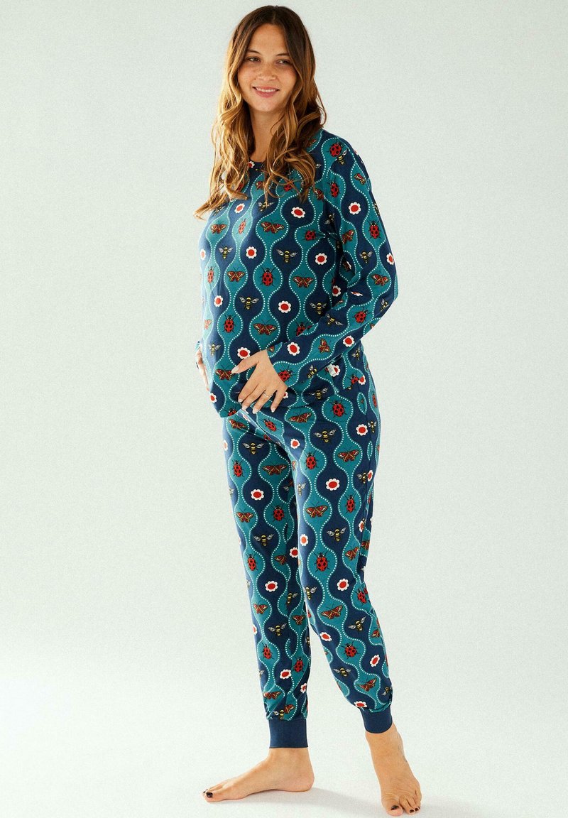 Chelsea Peers MATERNITY LUXE BUG PRINT CREW NECK SET - Nachtwäsche Set ...
