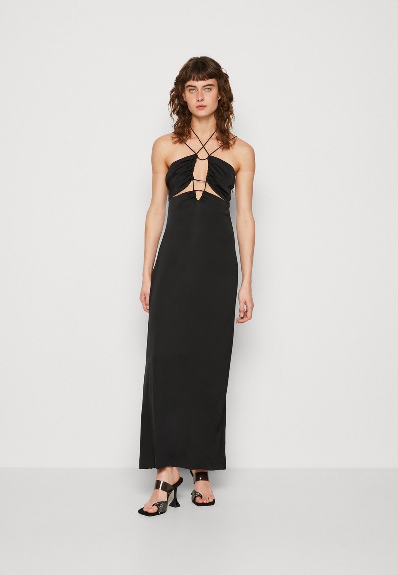 Calvin Klein MICRO STRAPS MAXI DRESS - Rochie maxi - ck black/negru ...
