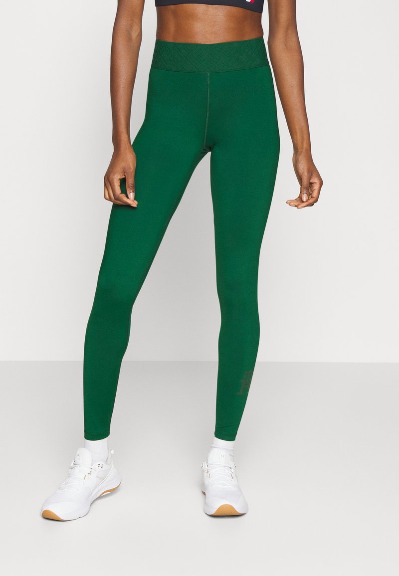 Tommy Hilfiger MONOGRAM TAPE LEGGING - Medias - prep green/verde oscuro ...
