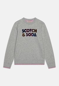 Scotch & Soda REGULAR FIT SEQUIN ARTWORK - Pusa - grey melange/hall ...