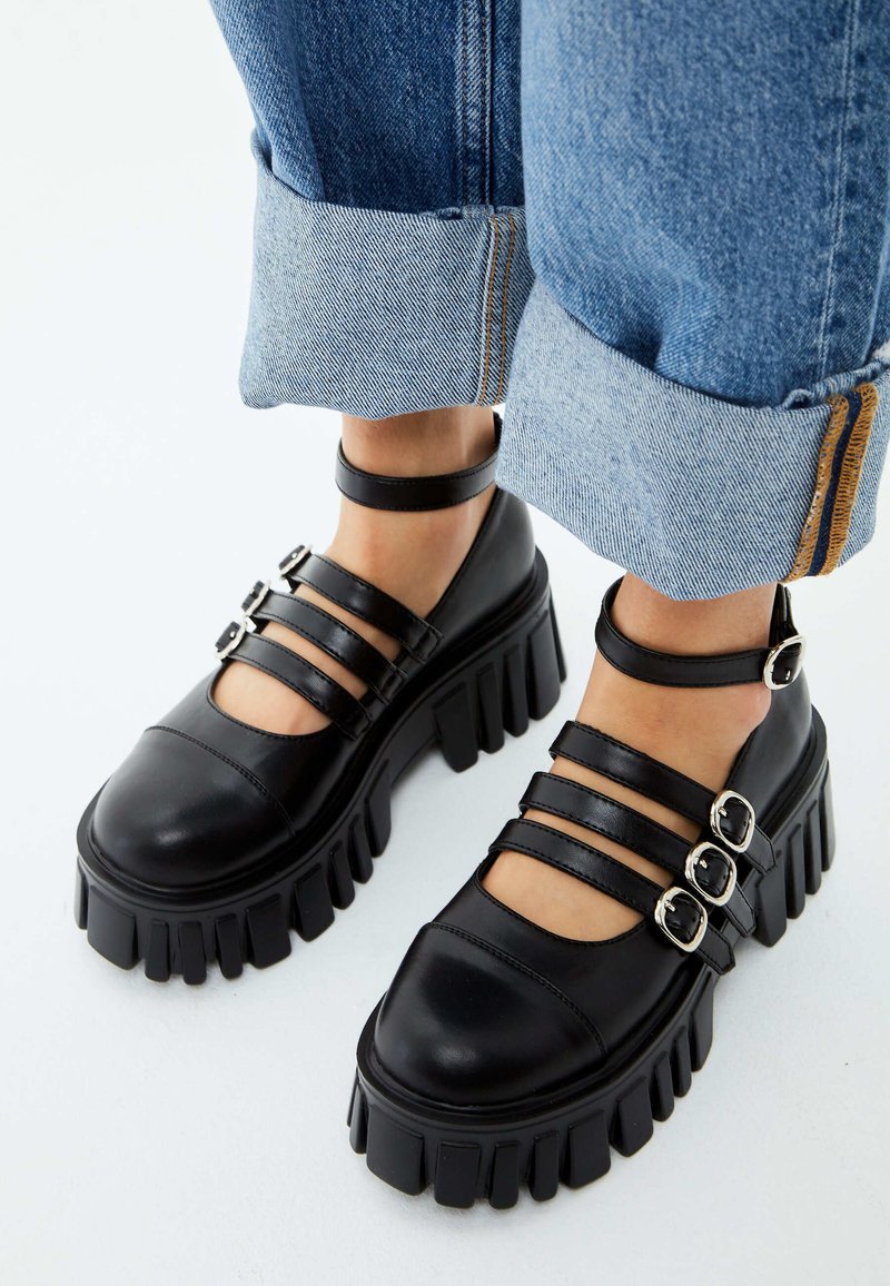 Cesare Gaspari MARY JANE - Plateaupumps - black/zwart - Zalando.nl