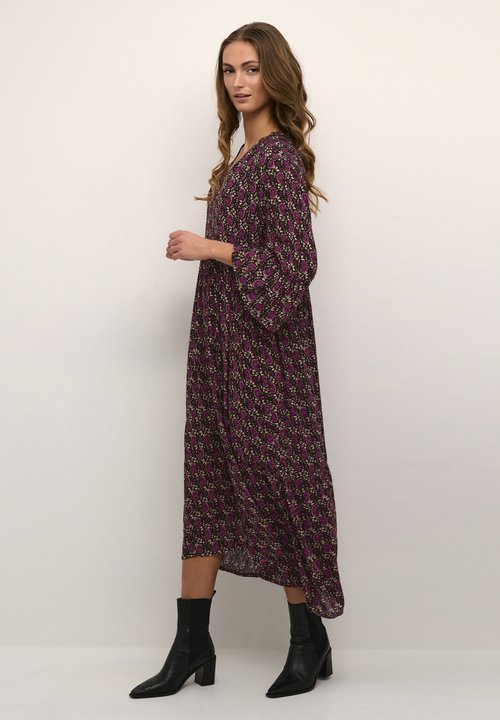 Kaffe KAKARINA AMBER - Vapaa-ajan mekko - black and brown animal print ...