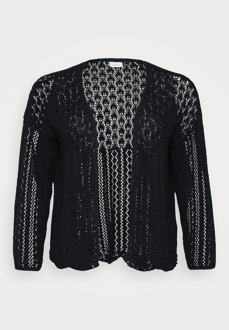 ONLY Carmakoma CARNOLA LIFE OPEN - Strickjacke - black/schwarz - Zalando