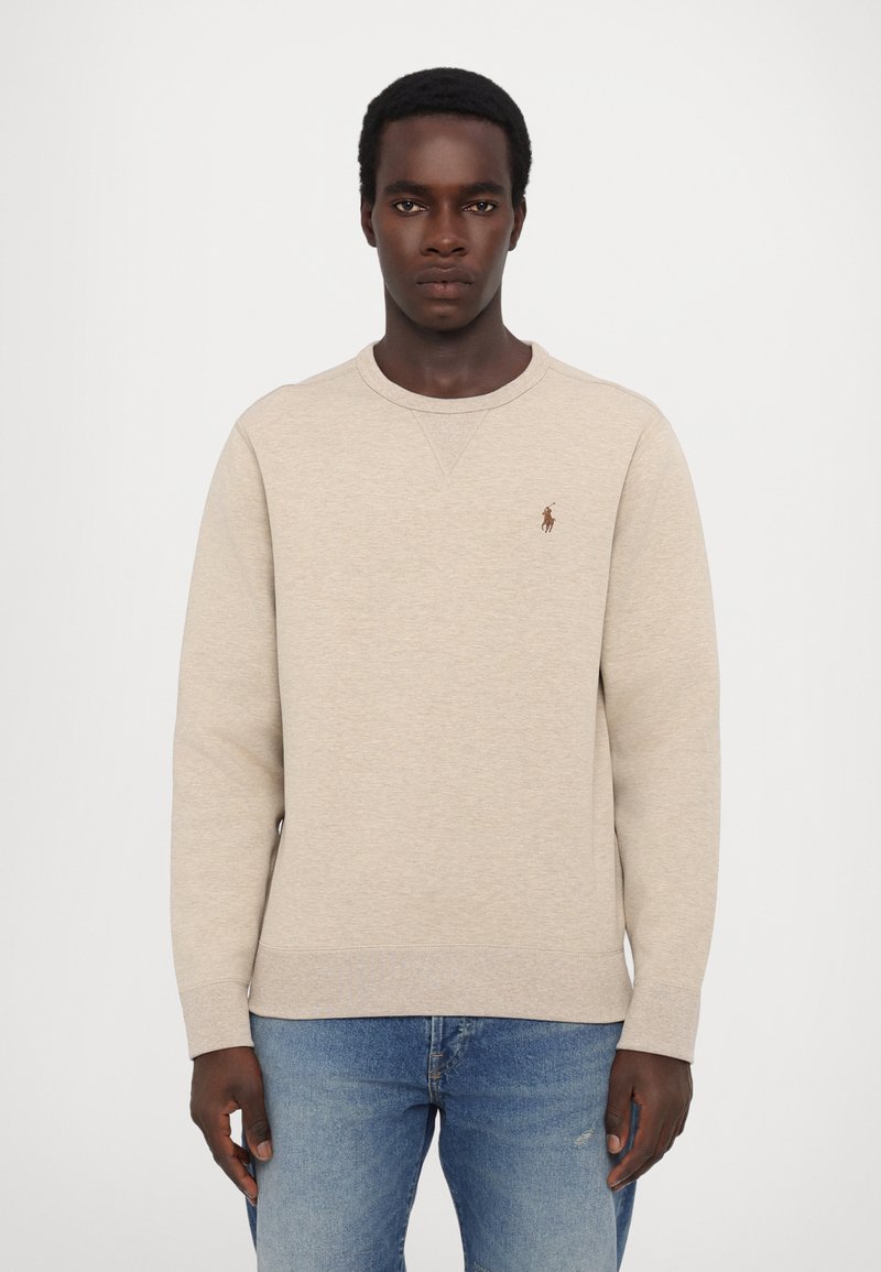 Polo Ralph Lauren LONG SLEEVE - Sweatshirt - tuscan beige heather/beige ...