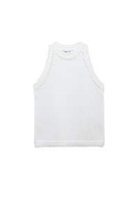 Koton HALTER NECK CROCHETED - Top - white/wit - Zalando.nl