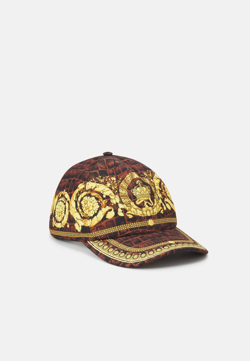 Versace BASEBALL BAROCCODILE UNISEX - Cap - caramel/black/gold/schwarz ...