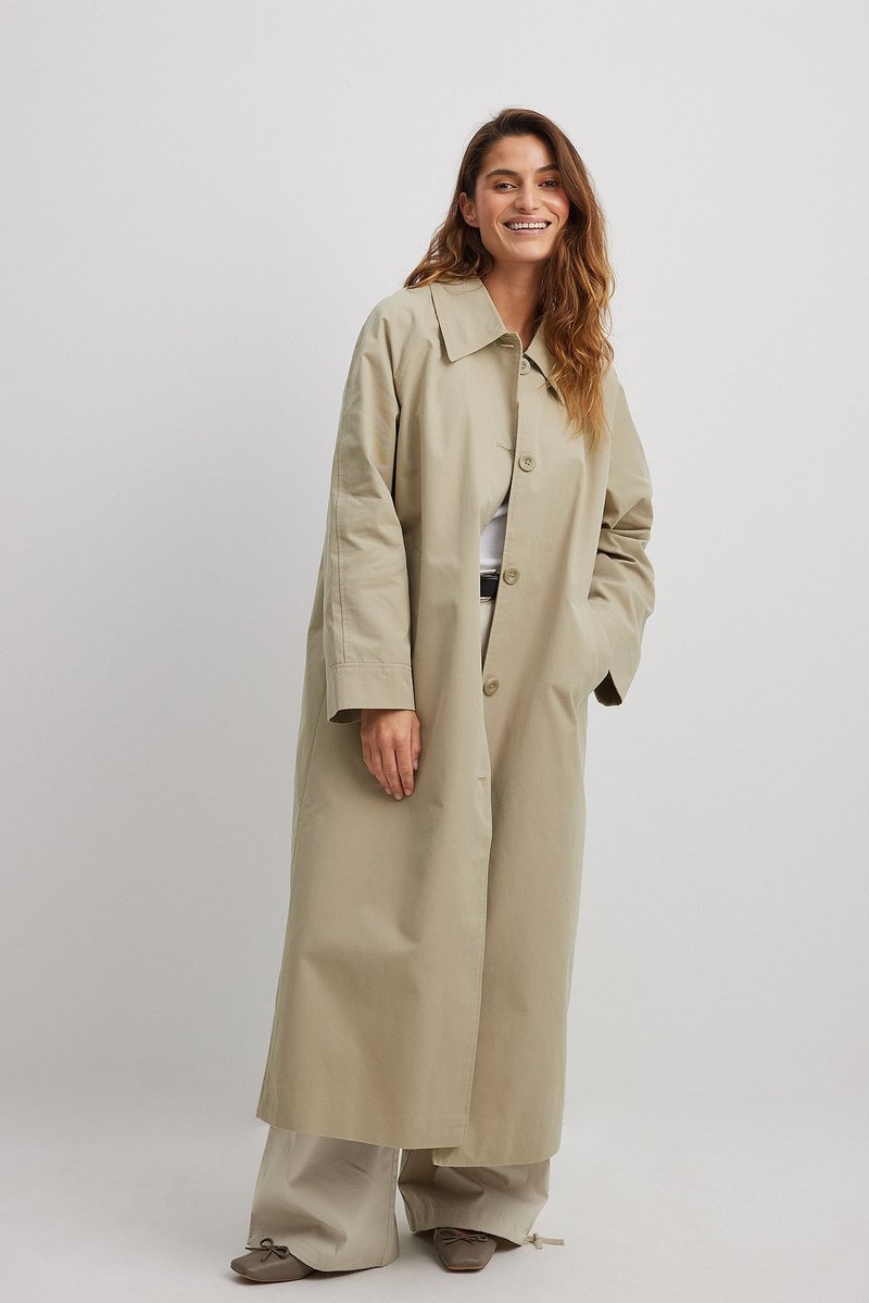 NA-KD OVERSIZED DROPPED SHOULDER - Klasikinis paltas - beige/smėlinė - Zalando.lt