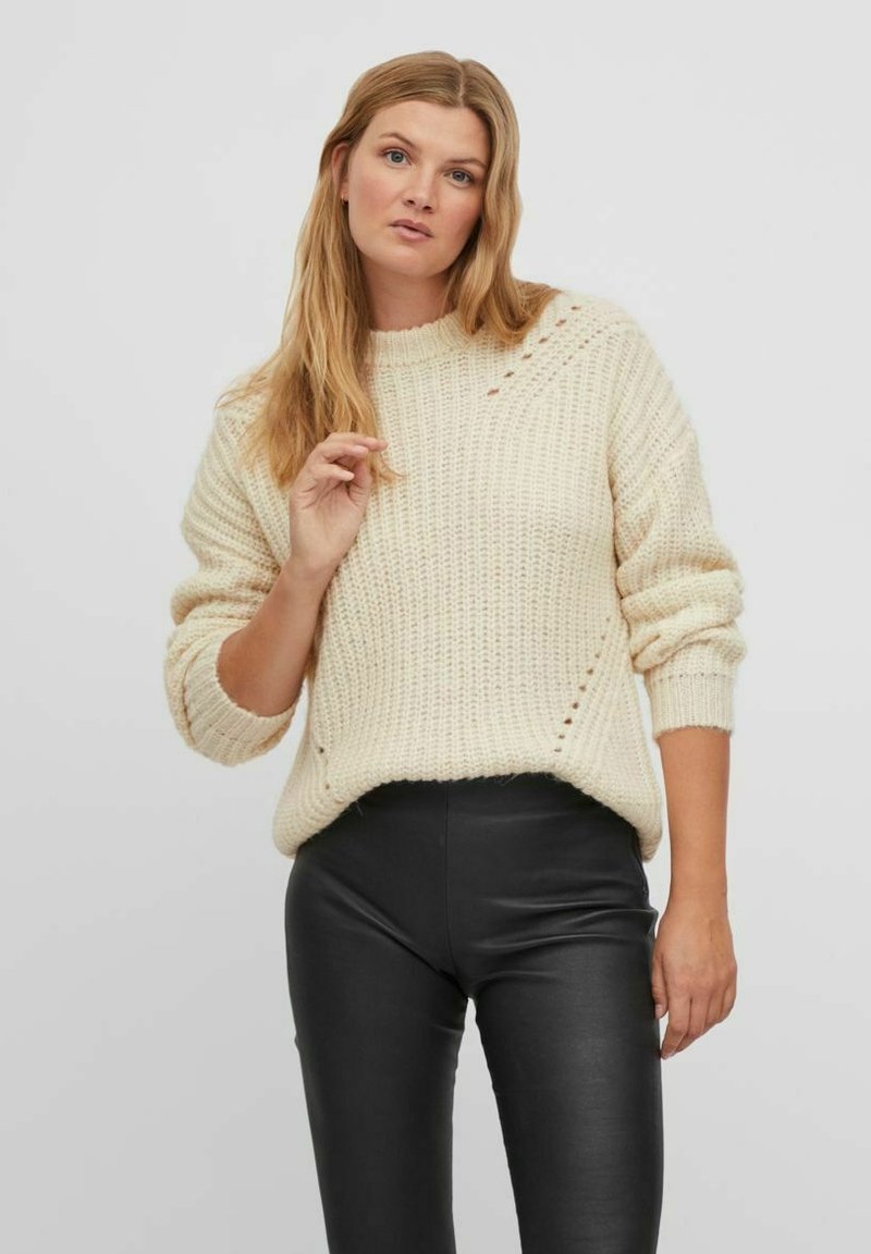 VILA Neule - super light natural mel/luonnonvalkoinen - Zalando.fi