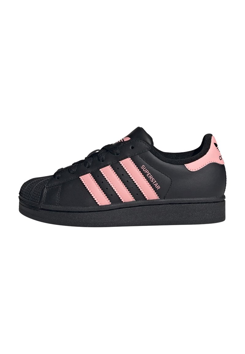 adidas Originals SUPERSTAR II UNISEX - Trainers - core black/glow pink ...