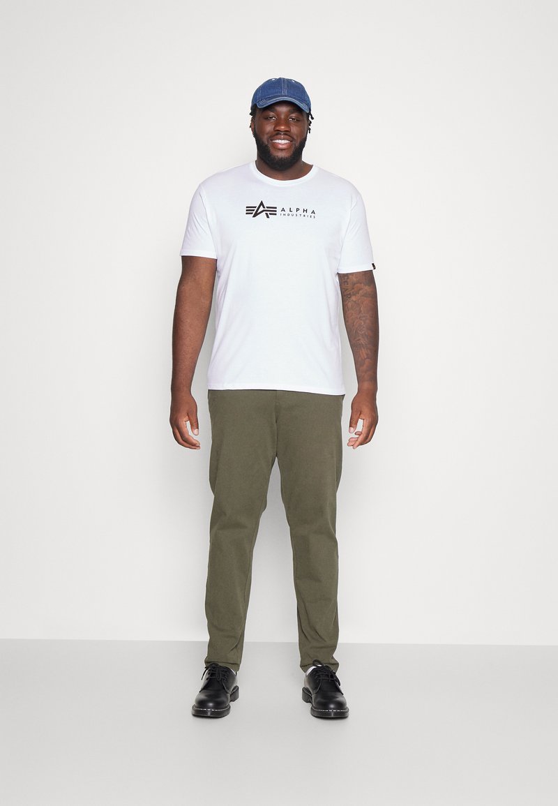 Alpha Industries PLUS ALPHA LABEL 2 PACK - T-shirt med print - black ...