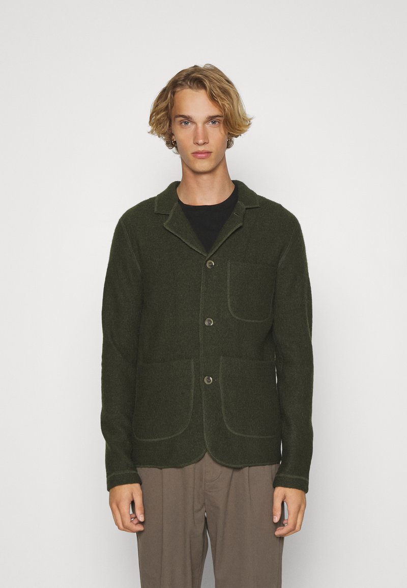 Selected Homme Chaqueta de punto - dark green/verde oscuro - Zalando.es
