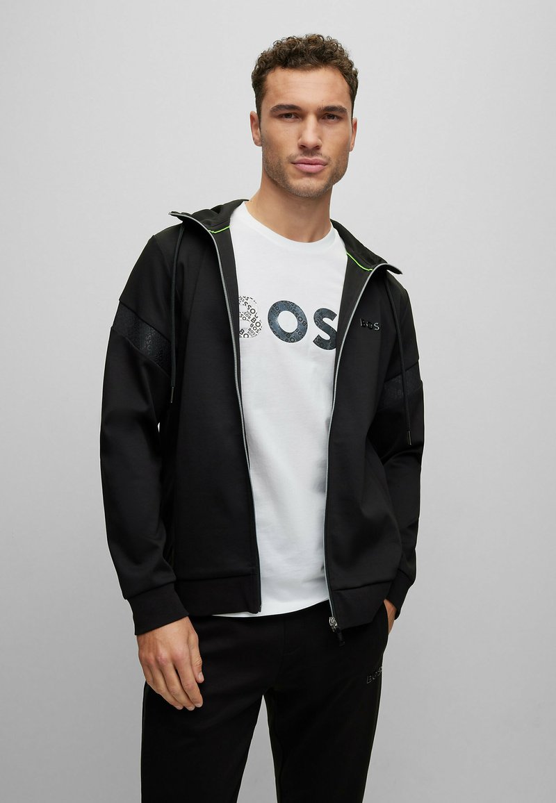 BOSS Sweater met rits - black one/zwart - Zalando.be