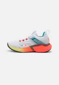 Under Armour PROJECT ROCK 5 - Tenisice - white/coastal teal/after burn ...