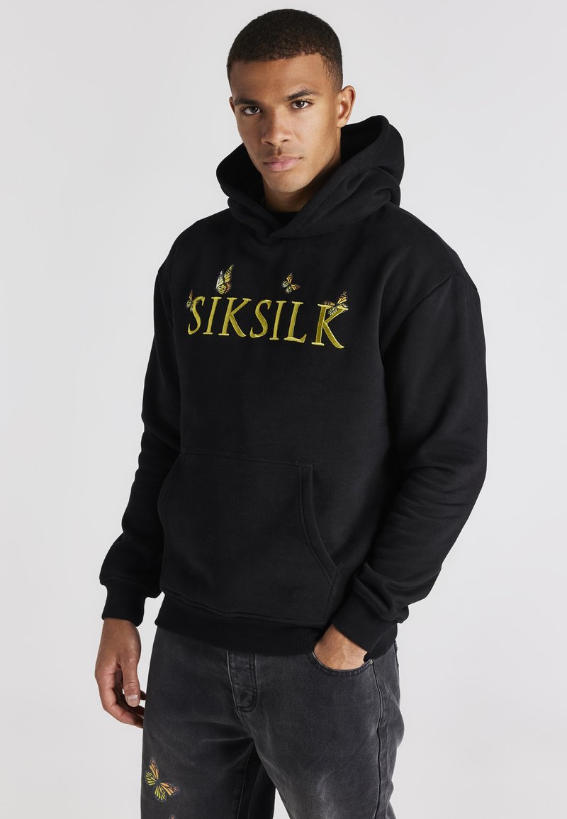 Siksilk Logo Oversized Kapucni Blackfekete Zalandohu