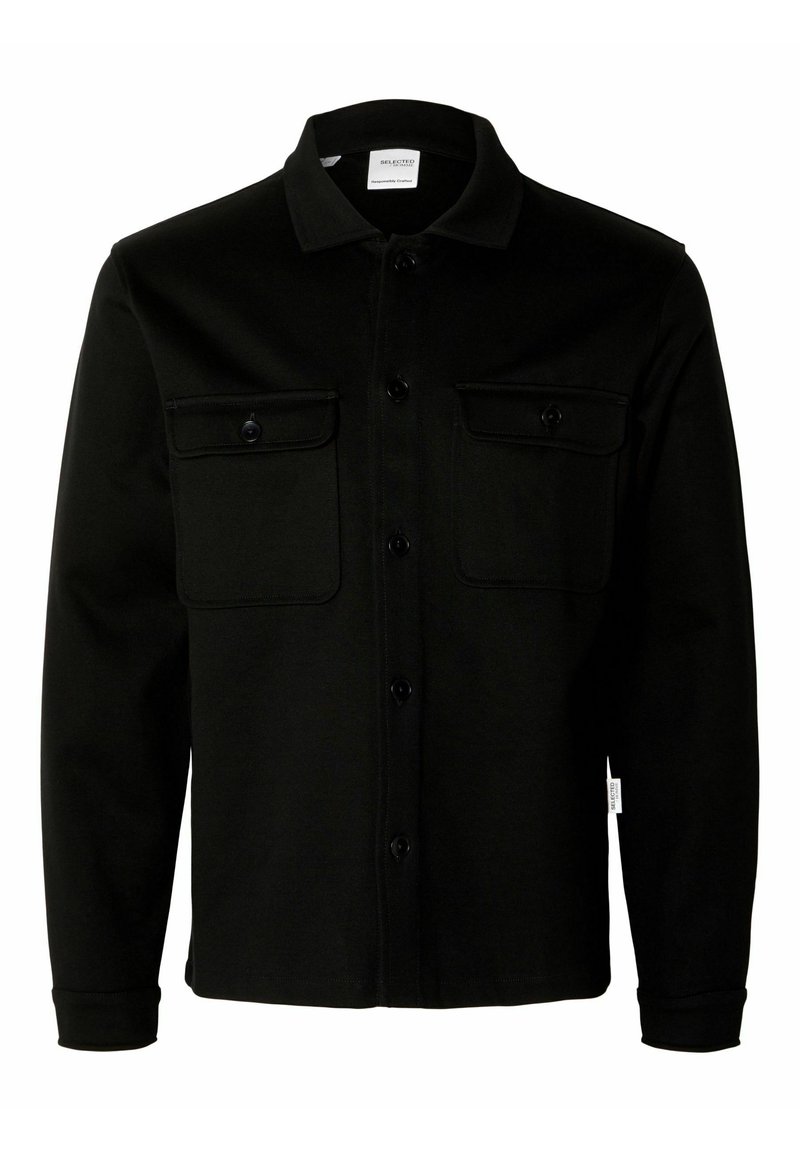 Selected Homme OVERSHIRT LANGARM - Summer jacket - black - Zalando