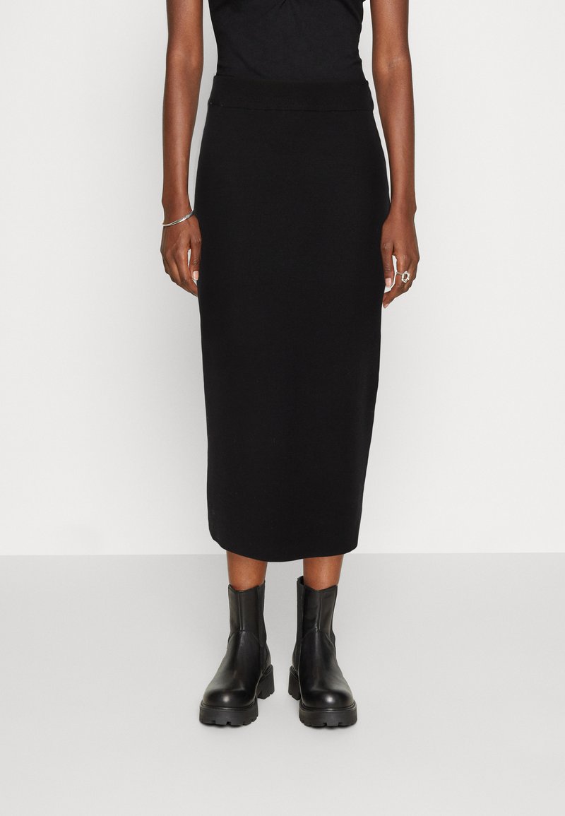 Selected Femme Slfkaro Long Skirt Pencil Skirt Black Sort Zalando Dk